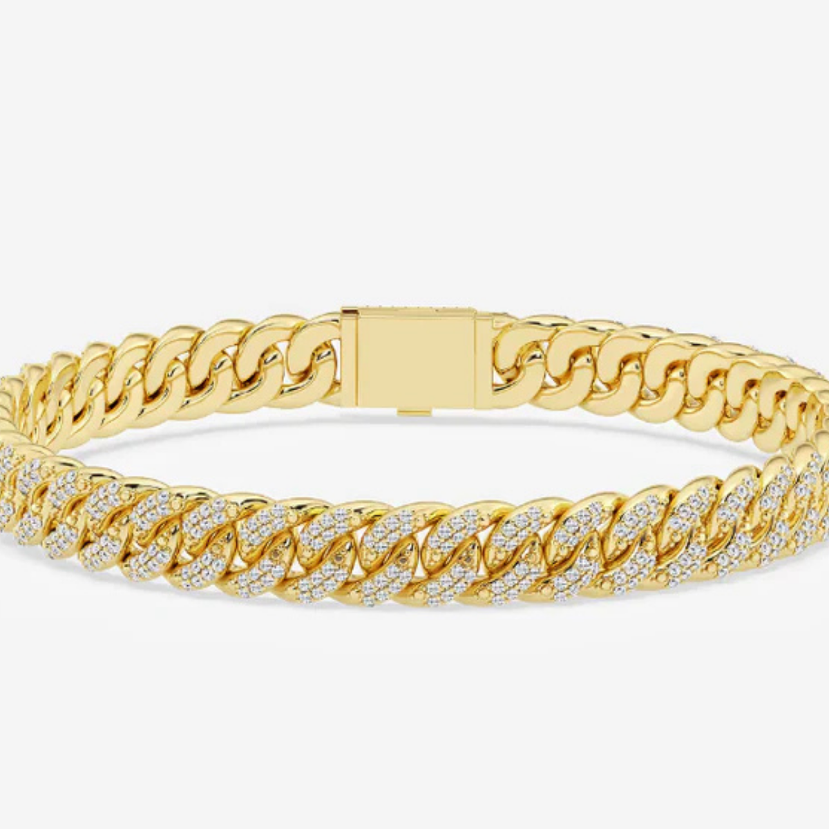 Men's Lab Grown Cuban Link Bracelet - Durable & Sustainable Design